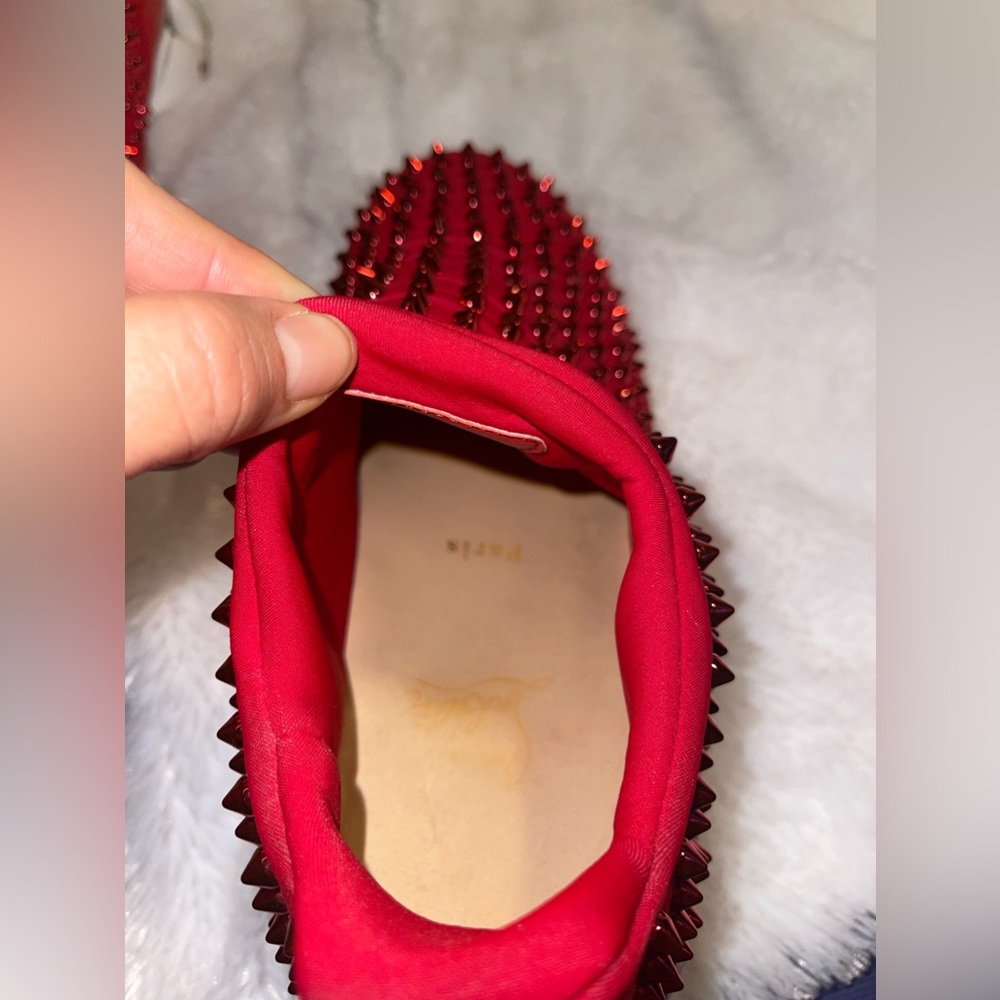 Christian Louboutin Spike Red Tennis Shoes - Gem